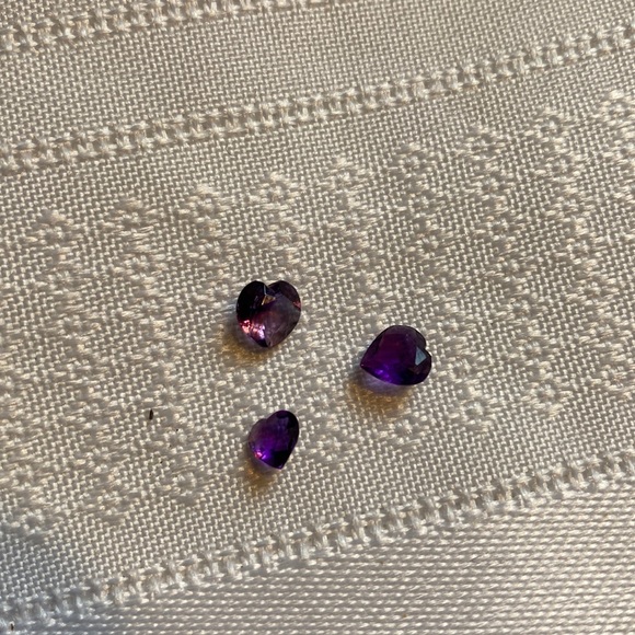 Handmade | Jewelry | Amethyst Heart Bundle Real Amethyst Polished And ...